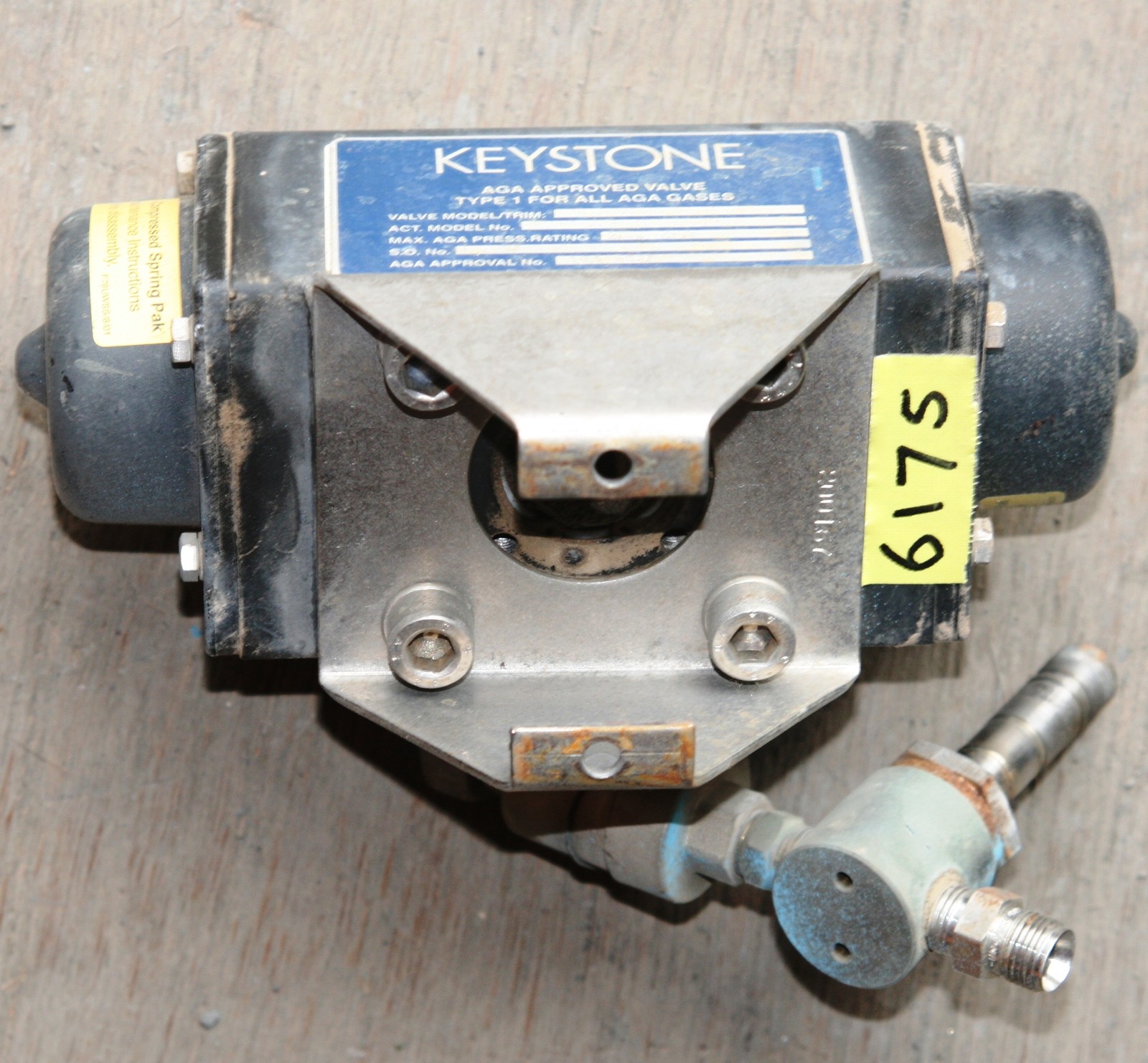 KEYSTONE TYCO 79U 003 Pneumatic Double Acting Valve Actuator. | eBay