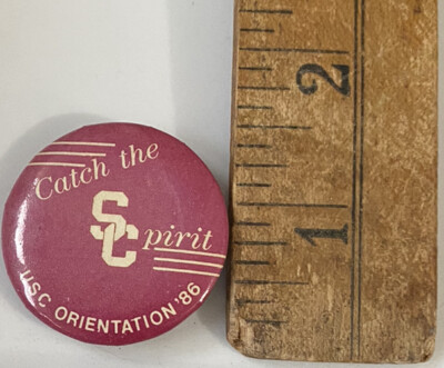 Vintage 1986 Orientation “Catch The ‘SC Spirit” USC Trojans Pin 1.5 ...