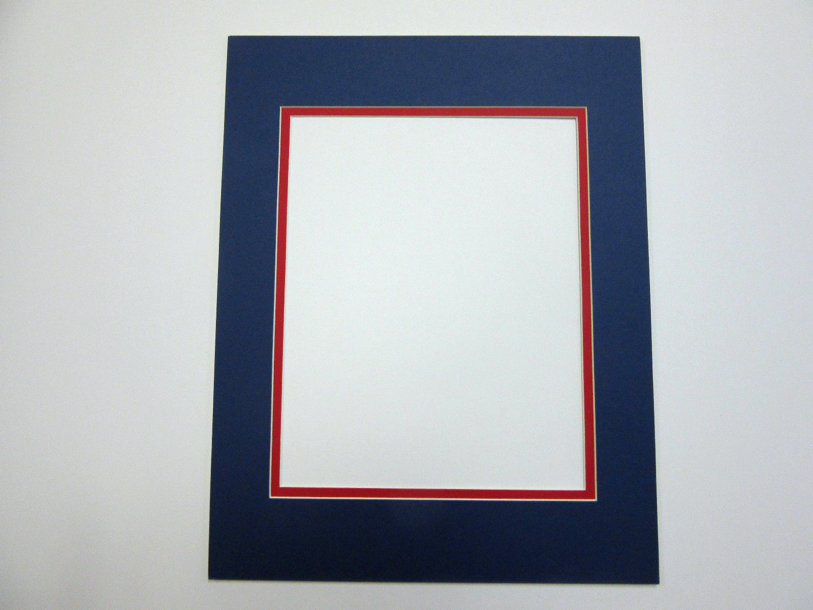 Picture Framing Mat 11x14 for 8.5x11 photo of document Blue with red ...