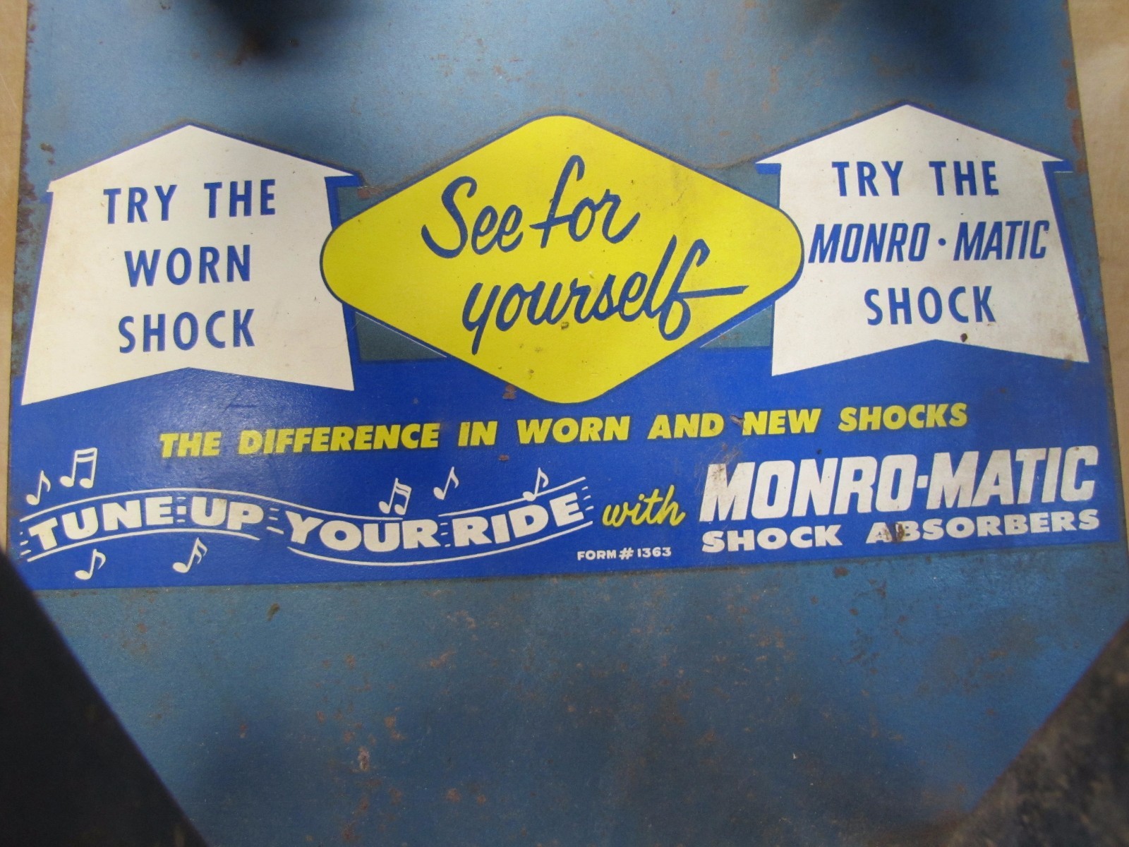 Old MONRO-MATIC SHOCK ABSORBERS Repair Shop Auto Parts Store Display ...