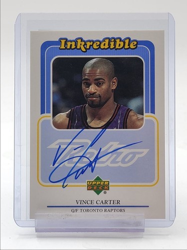 VINCE CARTER 1999-00 UPPER DECK INKREDIBLE RETRO AUTOGRAPH AUTO Q0M-238 ...
