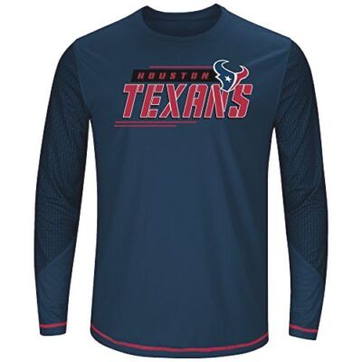 NFL Team Apparel Men's Texans L/S Poly Tee Geo-hex | eBay