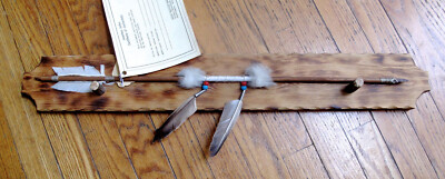 Vintage Indian Peter Running Deer Arrow with wooden plaque | eBay