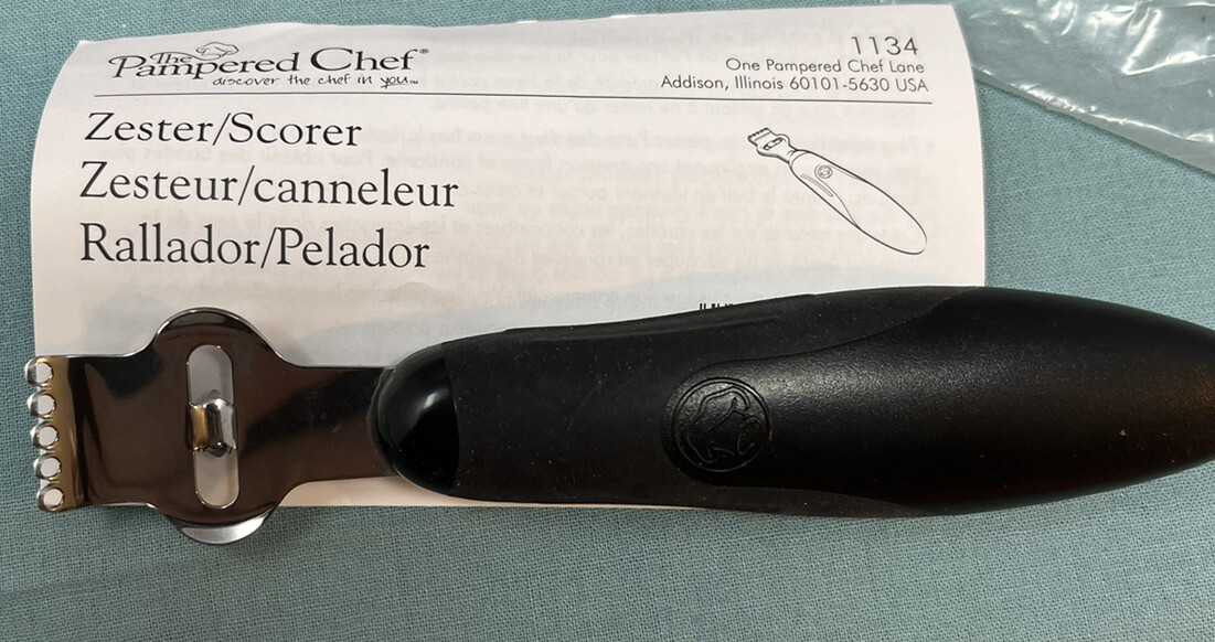 Pampered Chef Lemon Zester Scorer 1133 Citrus Orange Lime Cooking ...