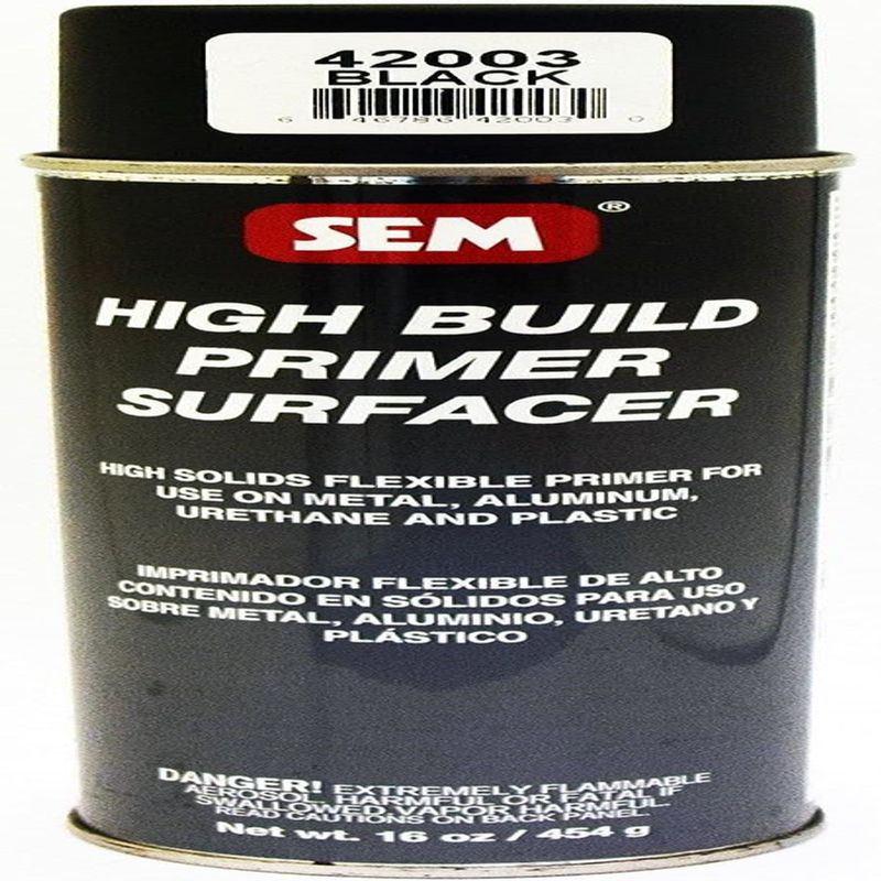 SEM 42003 Black High Build Primer - 16 oz. 16 Ounce (Pack of 1 ...