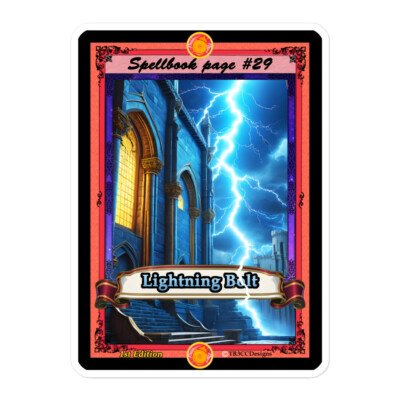 CCG Lightning Bolt Spell Book Page Bubble-free stickers | eBay