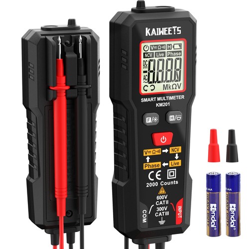 KAIWEETS Smart Multimeter AC/DC Voltage Phase Sequence Detection ...