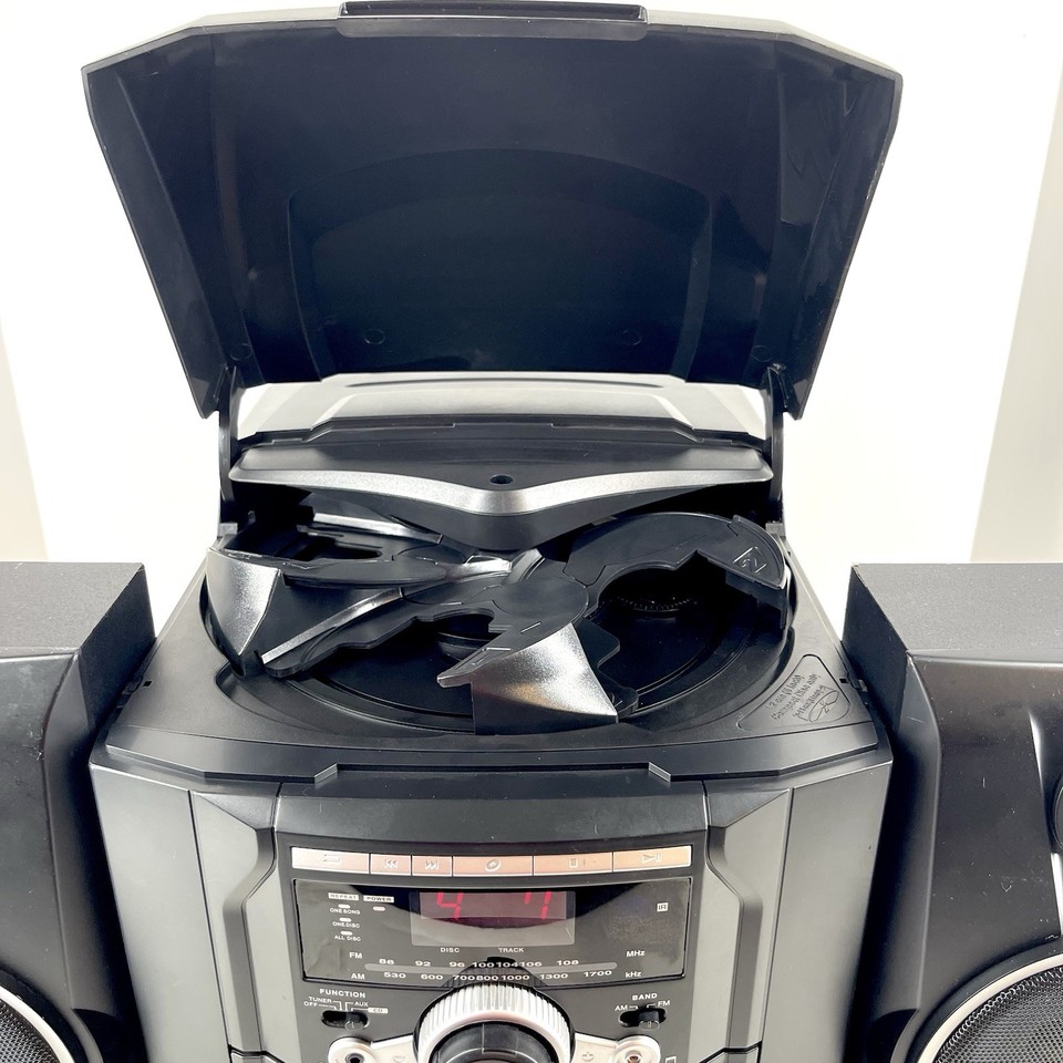 RCA 5 Disc CD Changer Home Stereo System AM FM Radio Speakers Bookshelf ...