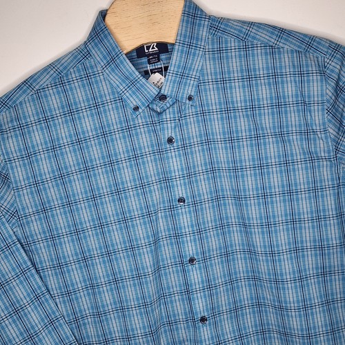 CUTTER & BUCK MEN'S Plaid BUTTONED DOWN DRESS SHIRT SIZE XL NWT ...