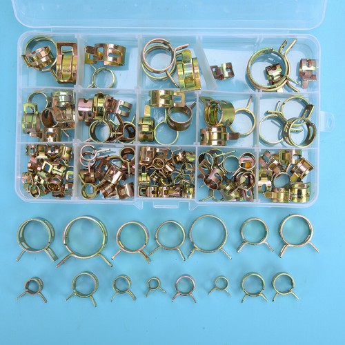 115Pcs Fastener 6-22mm Spring Clip Fuel Water Line Hose Pipe Air Tube ...