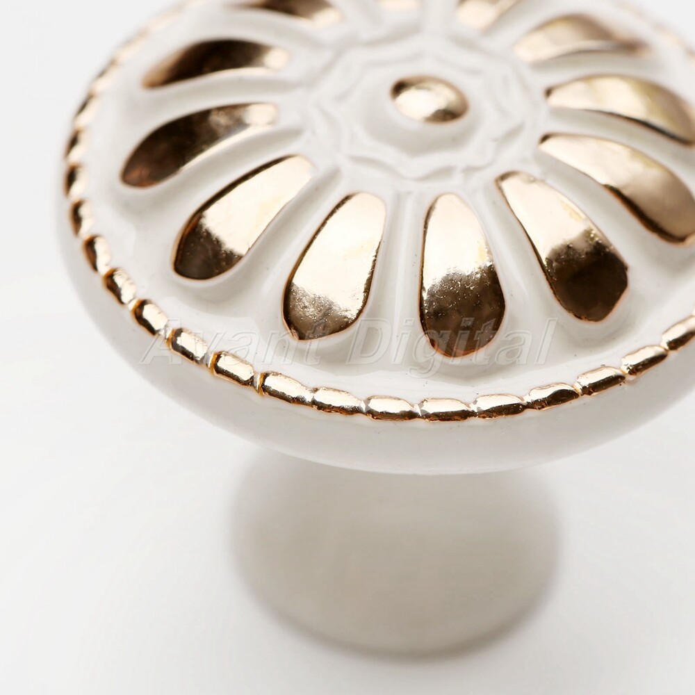 White Drawer Cabinet Furniture Door Handles Knobs Wardrobe Hardware ...