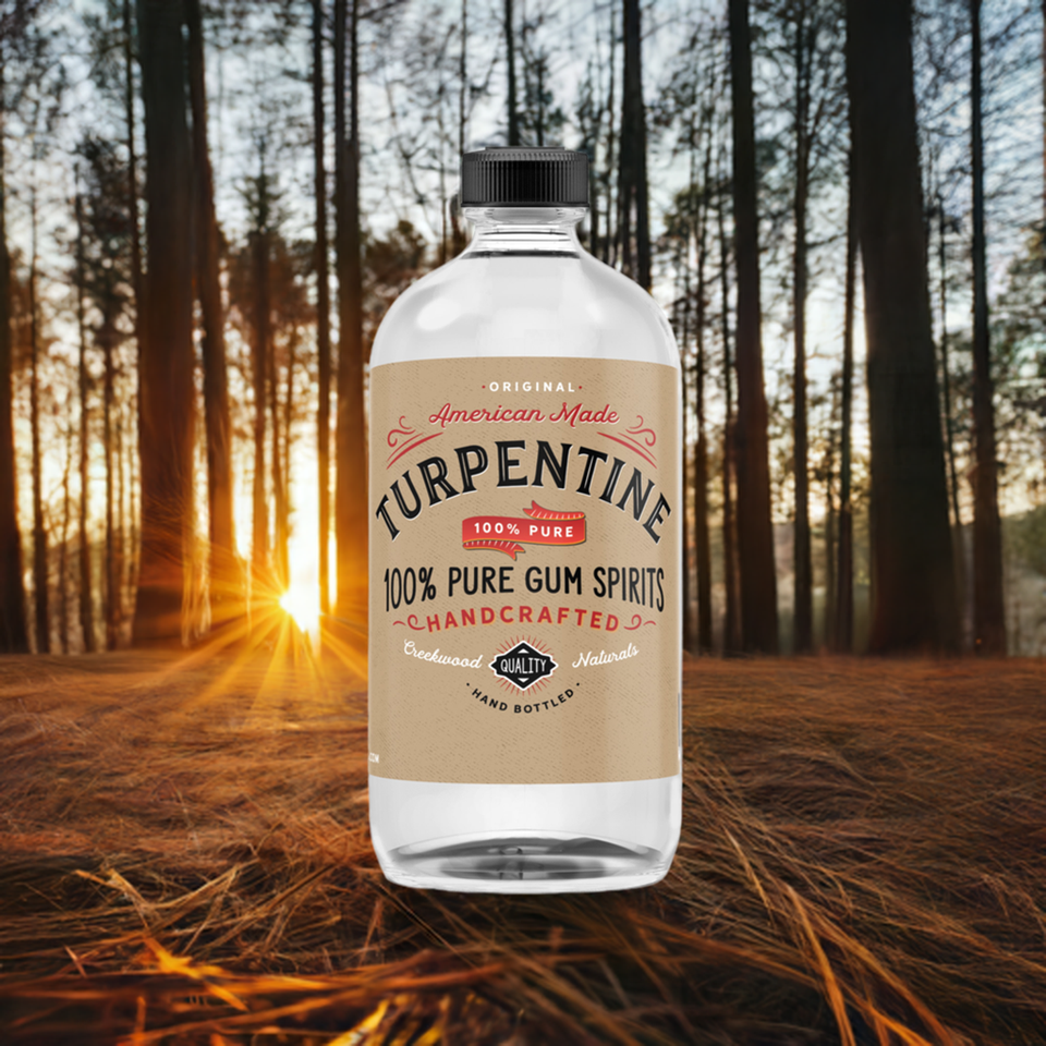 100% Pure Gum Spirits of Turpentine, 16 OUNCE BOTTLE natural turps ON ...