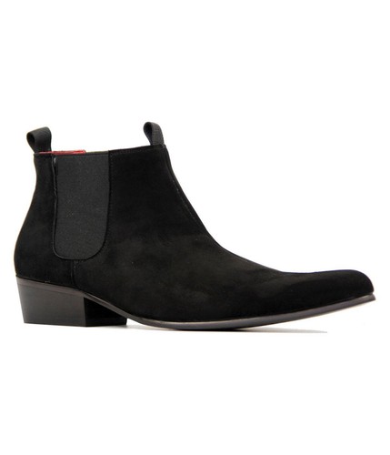 MADCAP MENS MOD RETRO 60s CUBAN HEEL LOW PROFILE CHELSEA BEATLE BOOTS ...