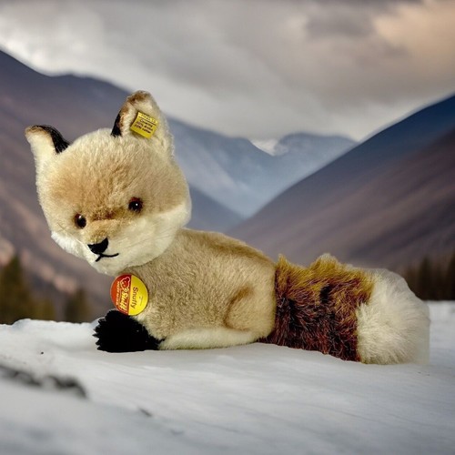 Steiff Vintage Plush Snuffy Small Fox 1974 3515/18 7” All ID MINT Soft ...