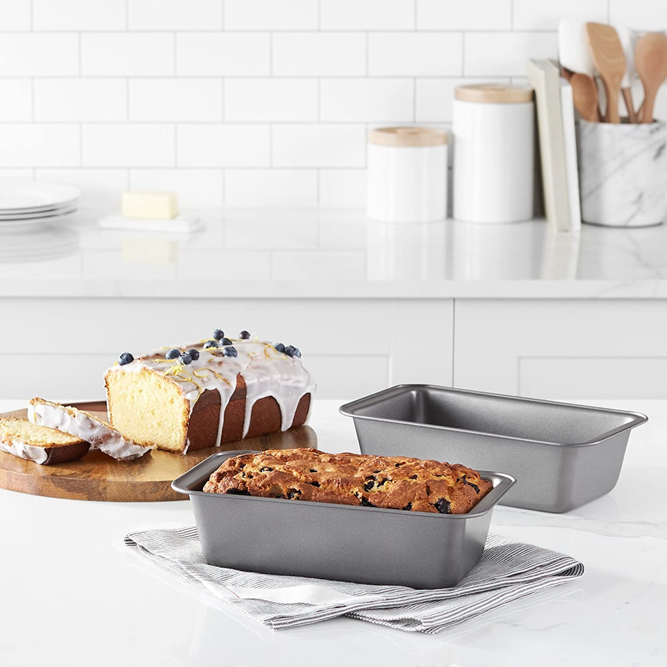 Rectangular Baking Bread Loaf Pan, 9.5 X 5 Inch, Set of 2, Gray | eBay