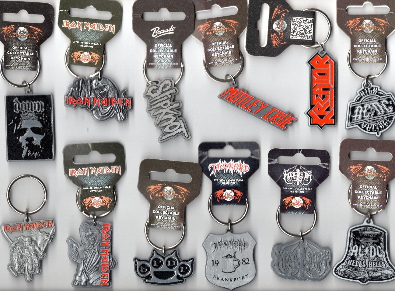 Iron Maiden Keyring Heavy Metal ACDC FFDP SLIPKNOT DOWN KREATOR MOTLEY ...