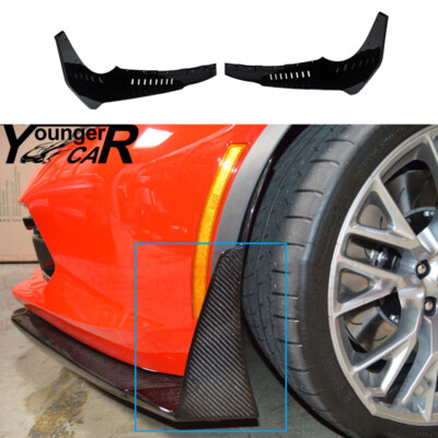 Carbon Flash Painted Front Side Splitter Winglet For 2014-2019 Chevy ...