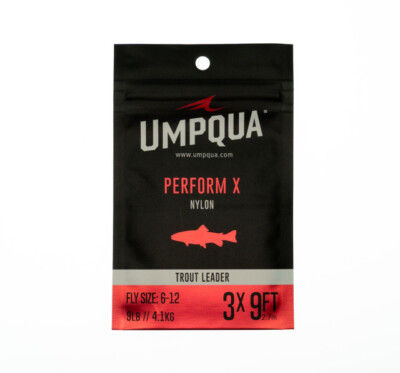 Umpqua Perform X Trout Fly Fishing Leader Single Pack 9' 0X 2X 3X 4X 5X ...
