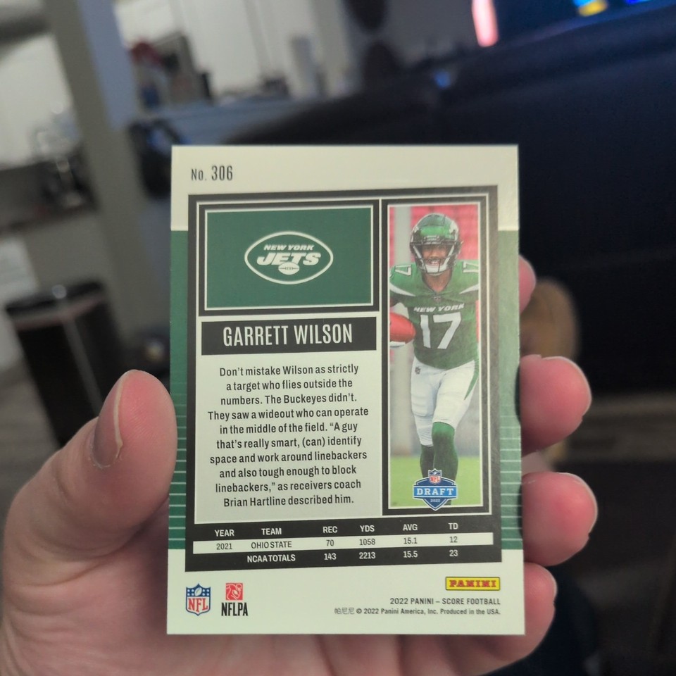 2022 Score - Rookies #306 Garrett Wilson (RC) New York Jets | eBay