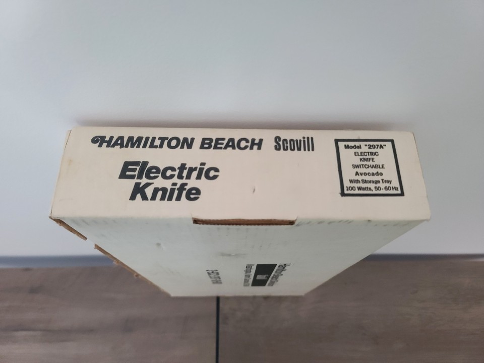 Vtg NOS Hamilton Beach Scovill Electric Knife Switchblade Avocado W ...