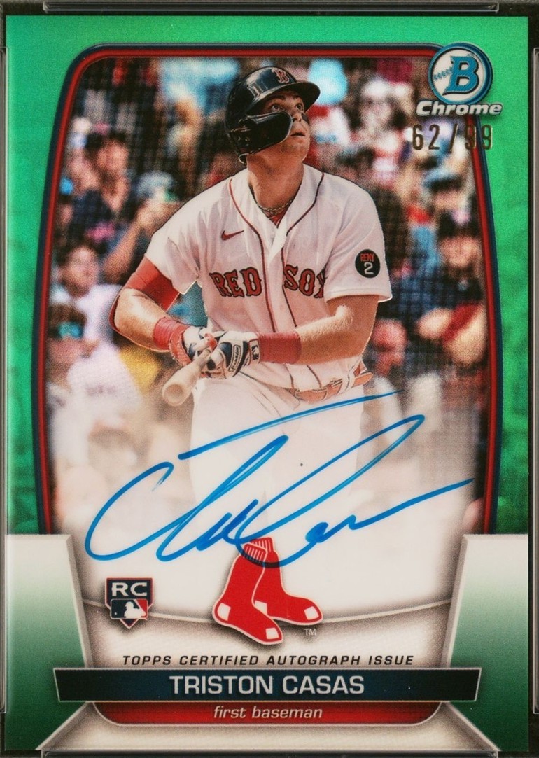 2023 Bowman - Chrome Rookie Autographs Triston Casas #CRA-TC Green ...