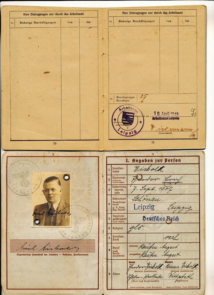 German WW2 documents one person 1939-50 | eBay