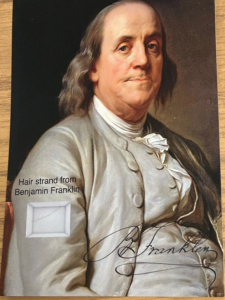 Benjamin Franklin Hair Strand Relic Authentic Piece DNA Historic | eBay