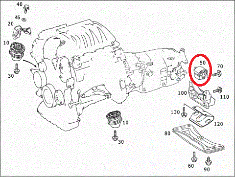Mercedes-Benz W204 C-Class W212 E-Class CLS Gearbox Mount A2122400818 ...