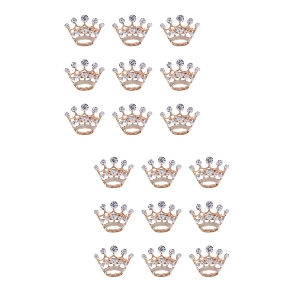 2 PCS Crown Badge Brooch Pin Bouquet Pins for Pageant Mini Rhinestones ...