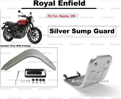 ROYAL ENFIELD Hunter 350 "SILVER ALUMINIUM "SUMP GUARD" | eBay Australia