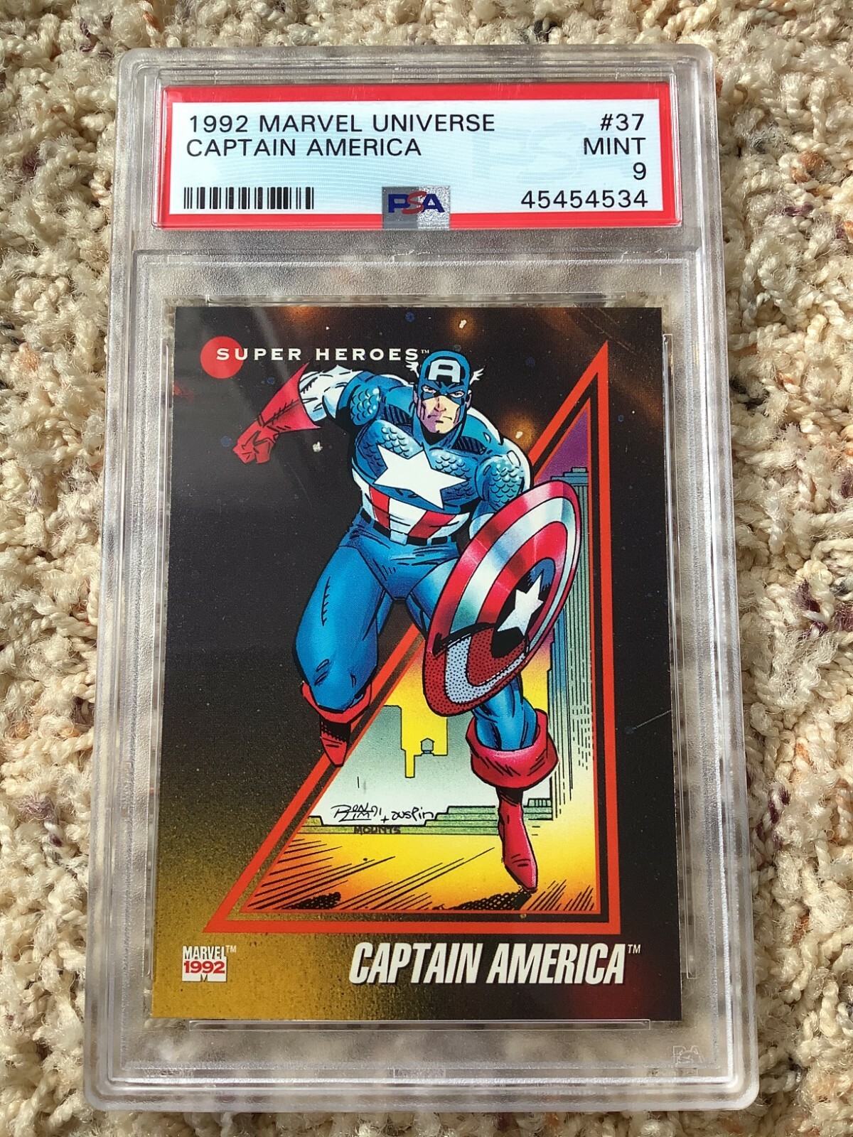 1992 Marvel Universe Captain America #37 PSA 9 MINT Winter Soldier ...