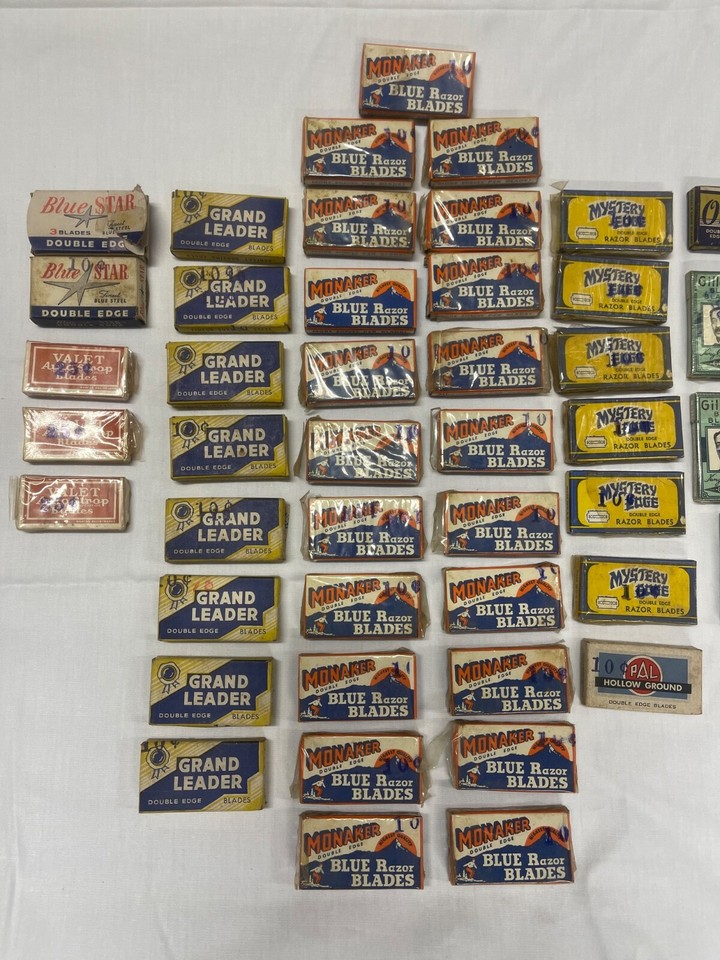 Vintage Mixed Lot 47 Boxes Double Edge Razor Blades 5 Per Box 235 ...