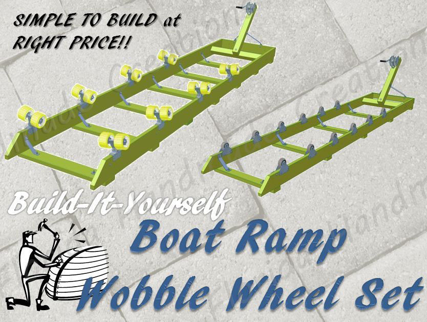 Boat Ramp Kit Jet Ski Wave Runner Shore Dock Lift Roller Wheel Set 1200 ...