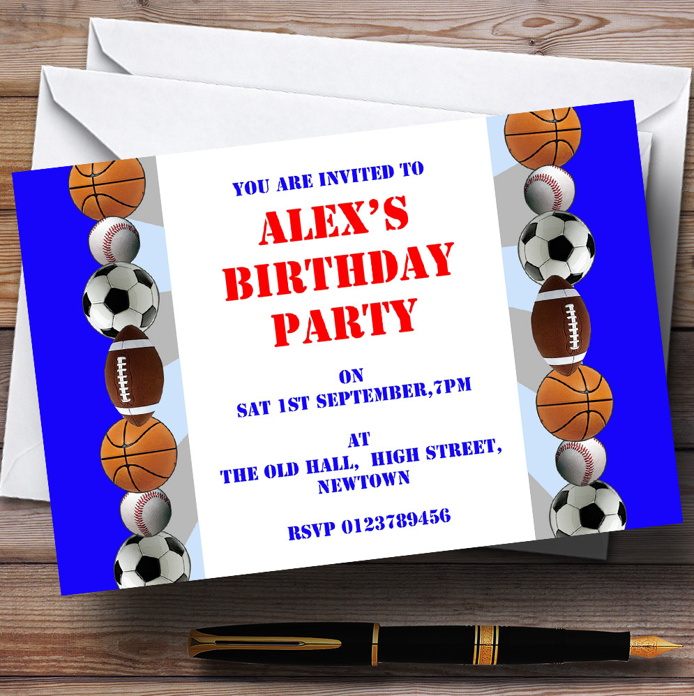 Sports Dinner Invitation Examples Sports Birthday Party