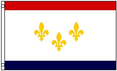 New Orleans Louisiana Flag Polyester 3 x 5 Foot 3x5 Mardi Gras Fleur de ...