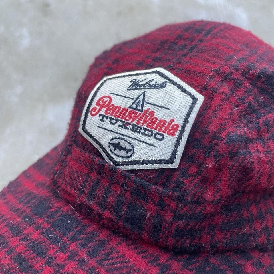 Vintage WOOLRICH PENNSYLVANIA TUXEDO Wool Cap Small Red | eBay
