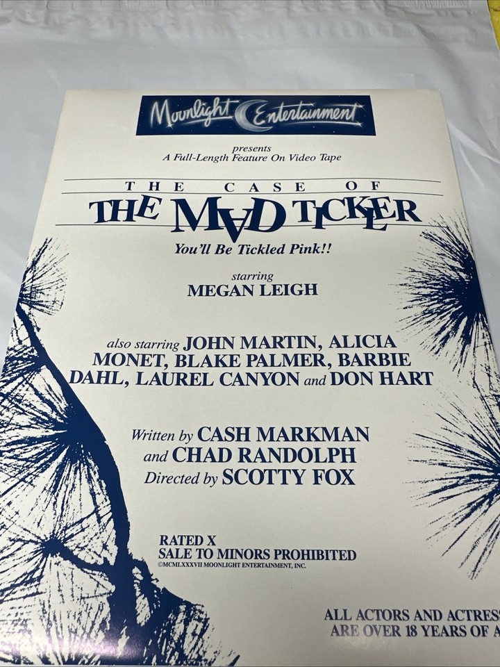 The Case Of The Mad Tickler Megan Leigh Promo Ad SLICK | eBay
