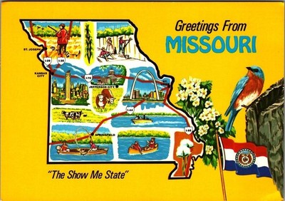 Vintage Missouri Greetings Postcard - The Show Me State | eBay