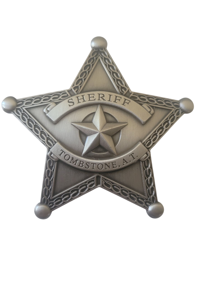 Western Badge Texas Rangers Tombstone Sheriff Pinkerton Detective Pin ...