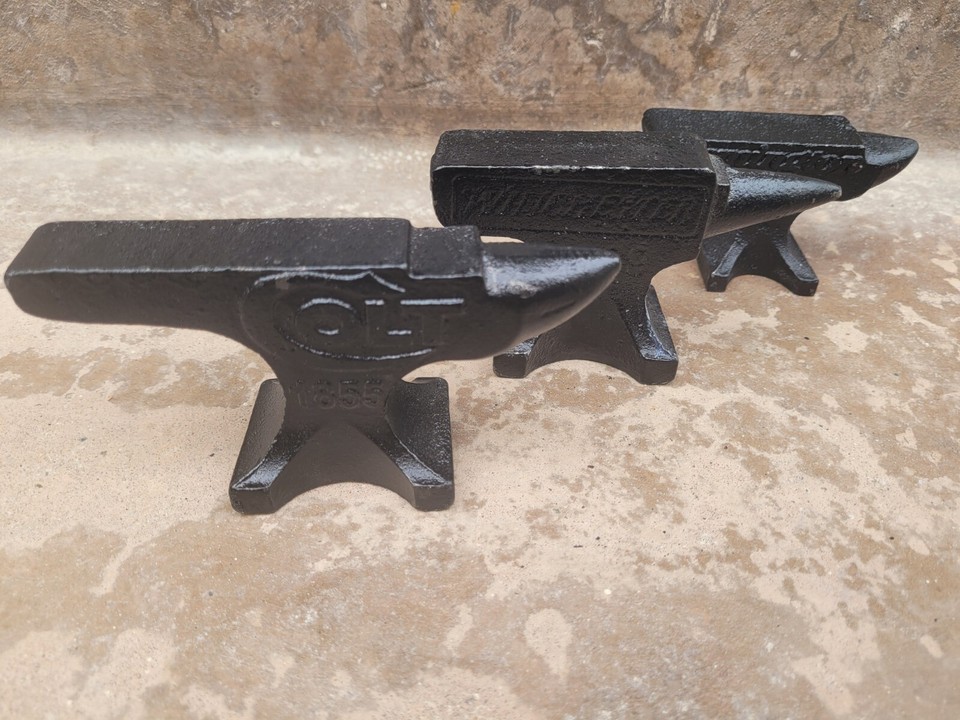 3 Pack Cast Iron Gunsmith Anvil Winchester Colt Remington Paperweight ...