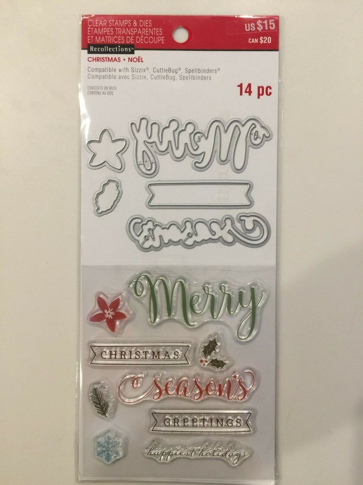 Recollections Christmas Clear Stamp Die Set YOU PICK New | eBay