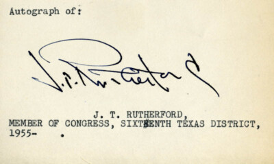 J. T. RUTHERFORD - SIGNATURE(S) | eBay