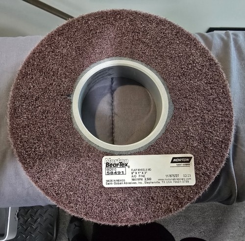 NORTON BEAR-TEX Flap Wheel MD A/O Fine, 8”x 1”x 3” | eBay