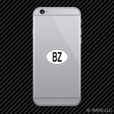 BZ Belize Country Code Oval Cell Phone Sticker Mobile Belizean euro | eBay