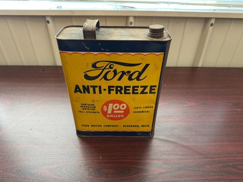VINTAGE FORD ANTI-FREEZE METAL CAN PARTS SERVICE GARAGE | eBay