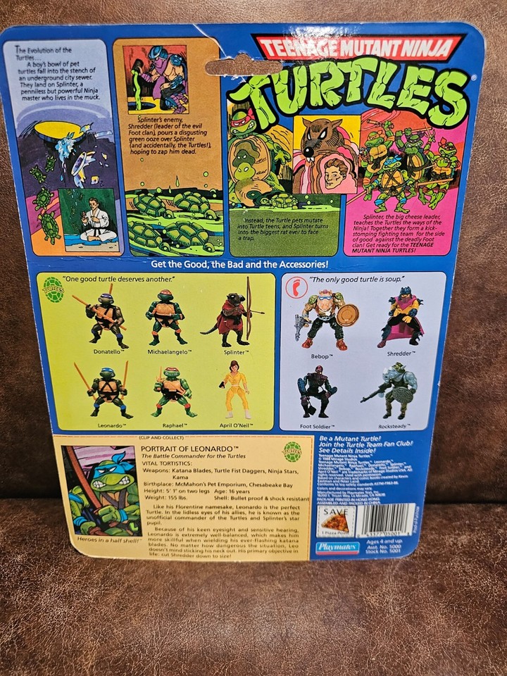 TMNT Ninja Turtles Wacky Action Figures Sword Slicin' Leonardo 1990 ...
