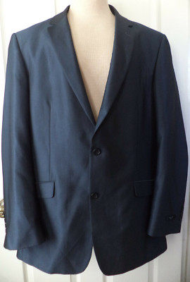 Structure Men's Blue Modern Fit Striped Two Button Suit Coat Blazer ...