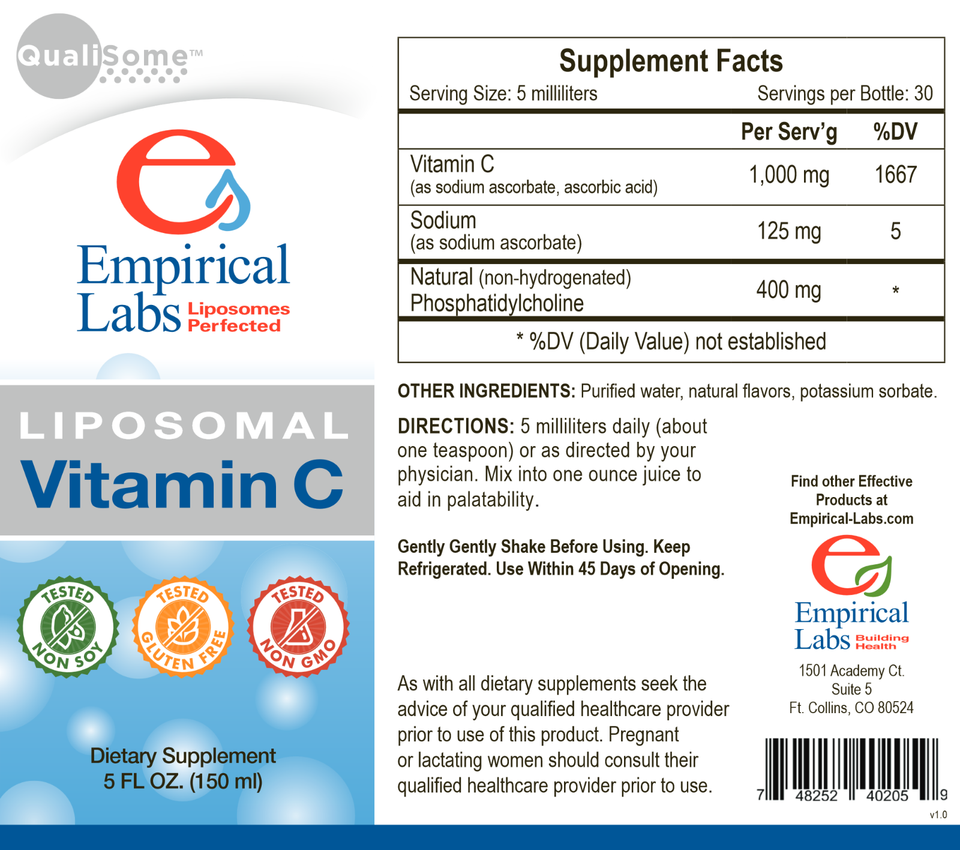 Empirical Labs Liposomal Vitamin C 5 oz | eBay