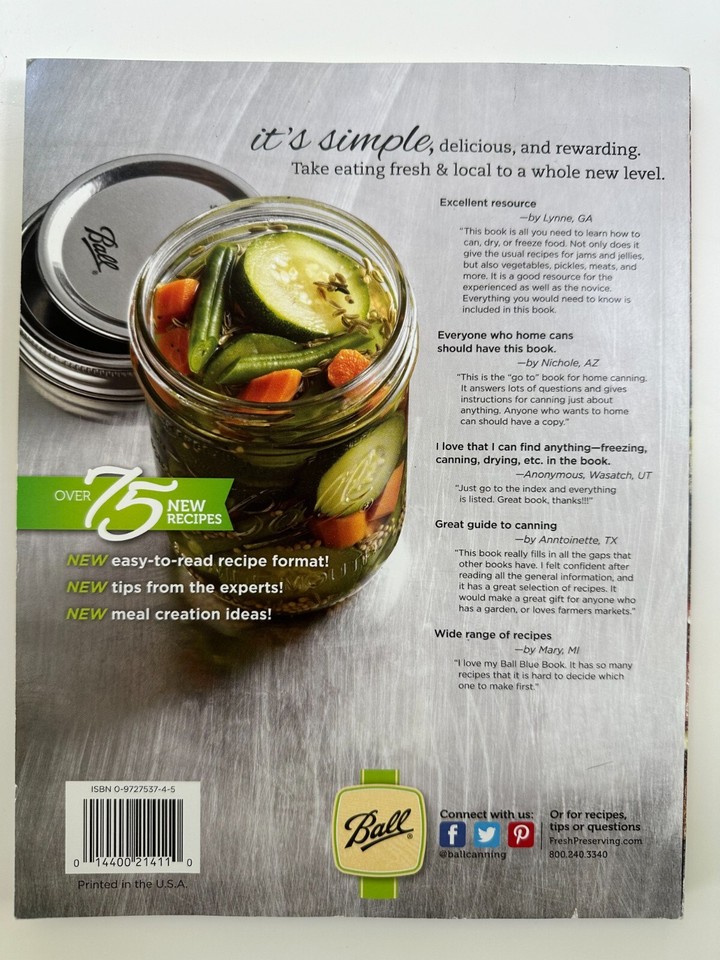 Ball Blue Book 37th Edition Guide To Preserving Canning 2014 - Jams ...