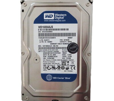WD WD1600AAJS-08L7A0 HGNNNT2AGN (WCAV) Thailand 160gb Sata 3.5" HDD ...